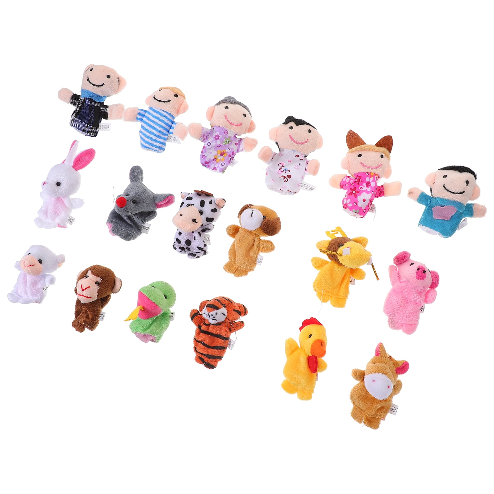 POPETPOP Little Hands Finger Puppets Assorted Color 18Pcs 2.8x1.2x1.2in ...