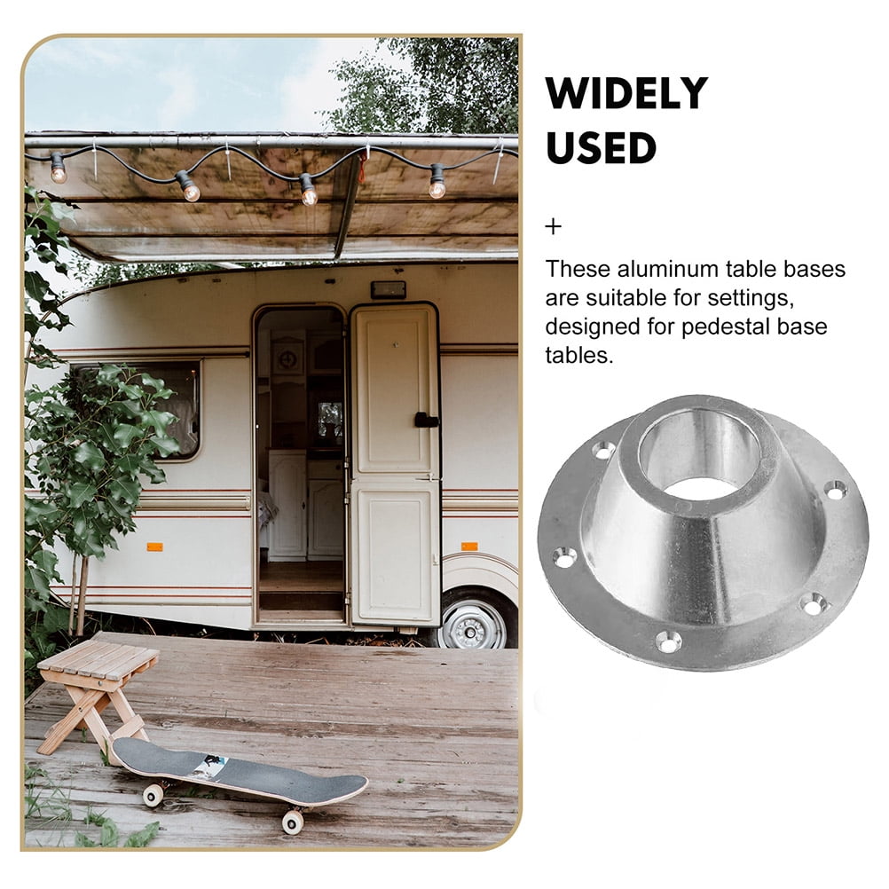 POPETPOP Camper Table Mount Corrosion Resistant Aluminum Silver 2 Sets ...