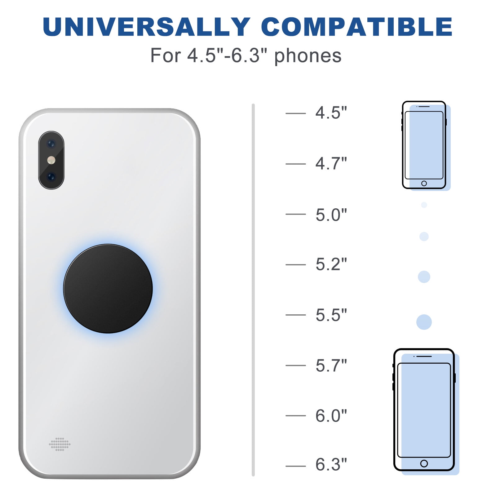 POPETPOP 20pcs Cell Phone Metal Plates Stickers Car Magnet Mount Iron ...