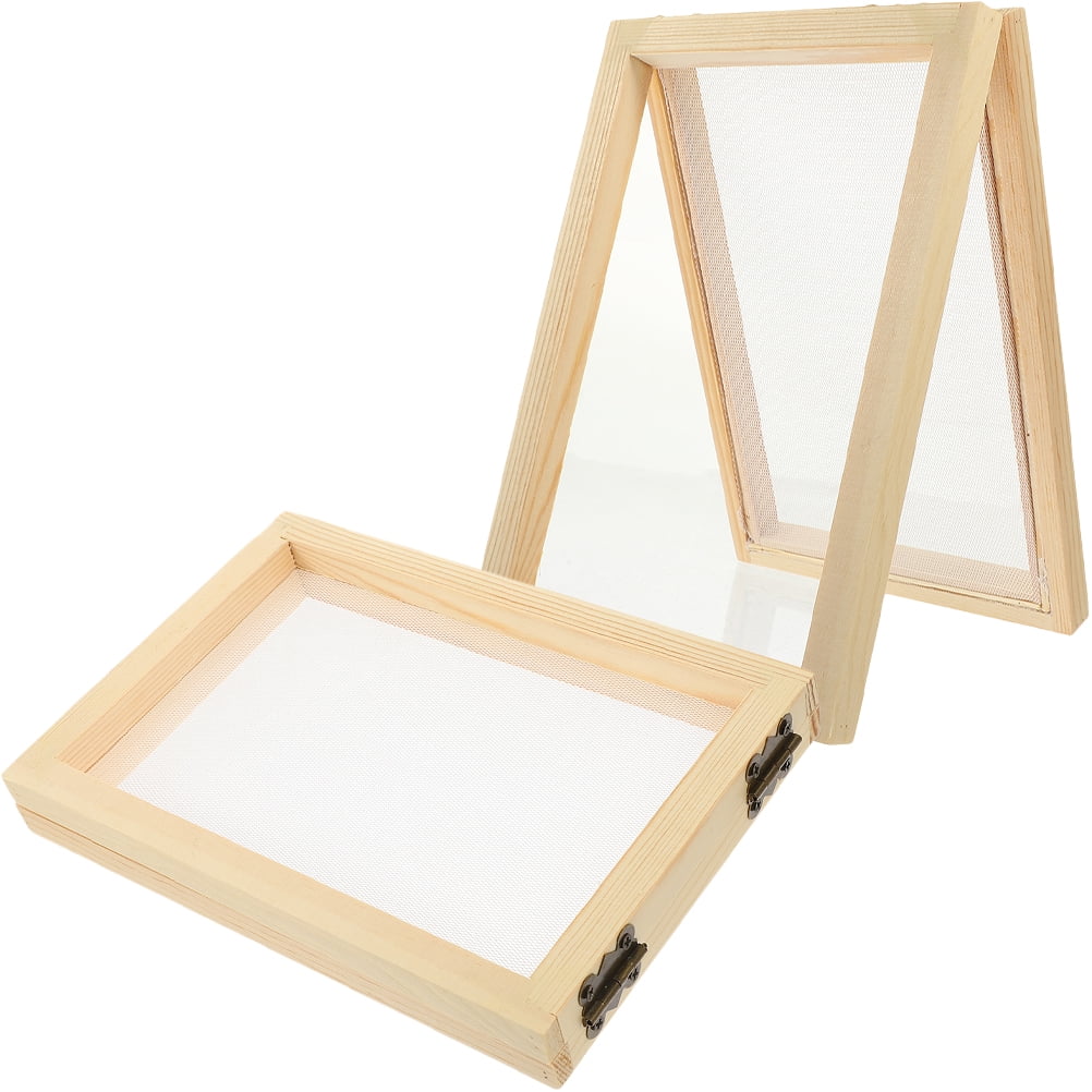 POPETPOP 2pcs Wooden Paper Making Frame DIY Paper Making Wood Frame DIY ...