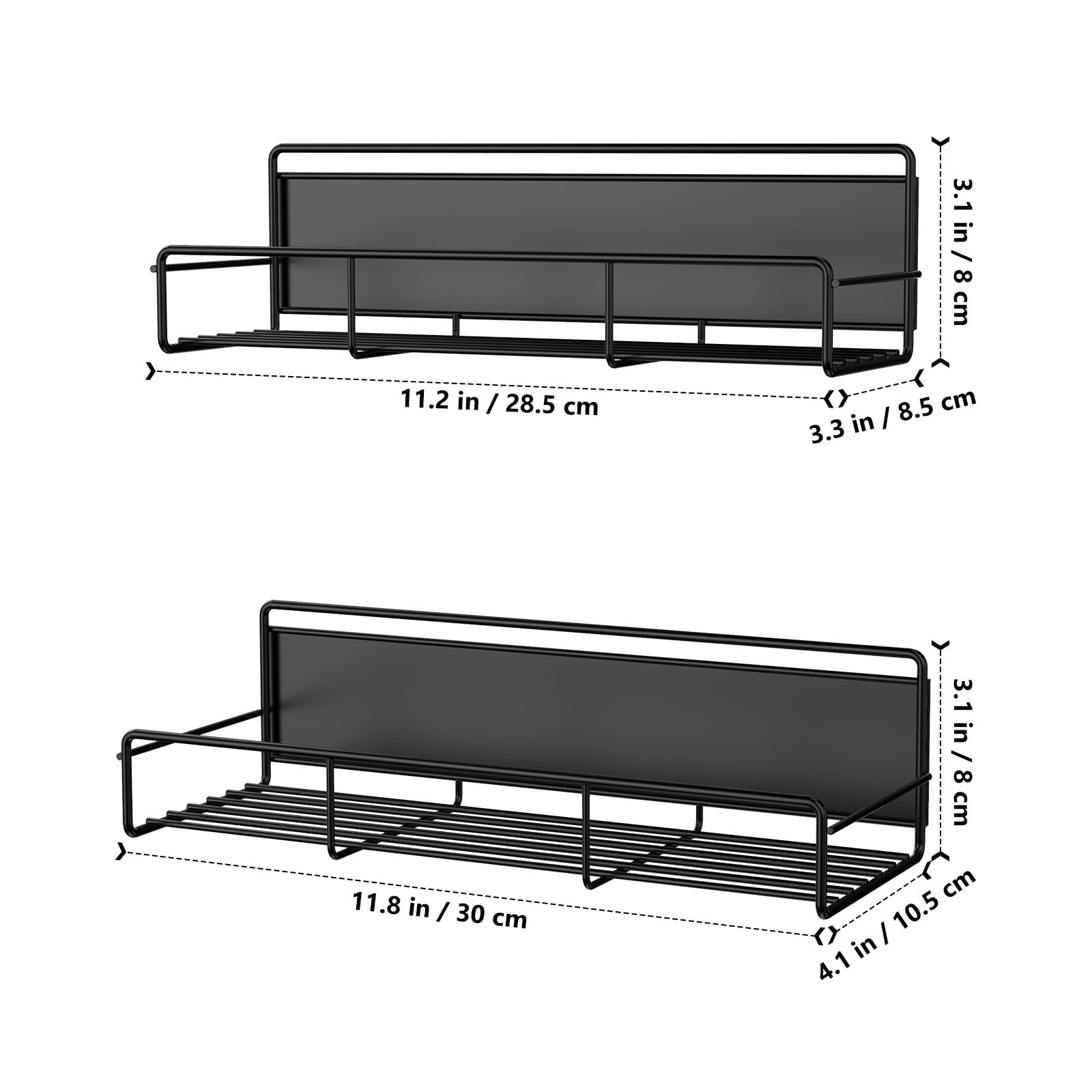 POPETPOP Magnet Fridge Shelf Carbon Steel 4 Pcs Kitchen Organization ...