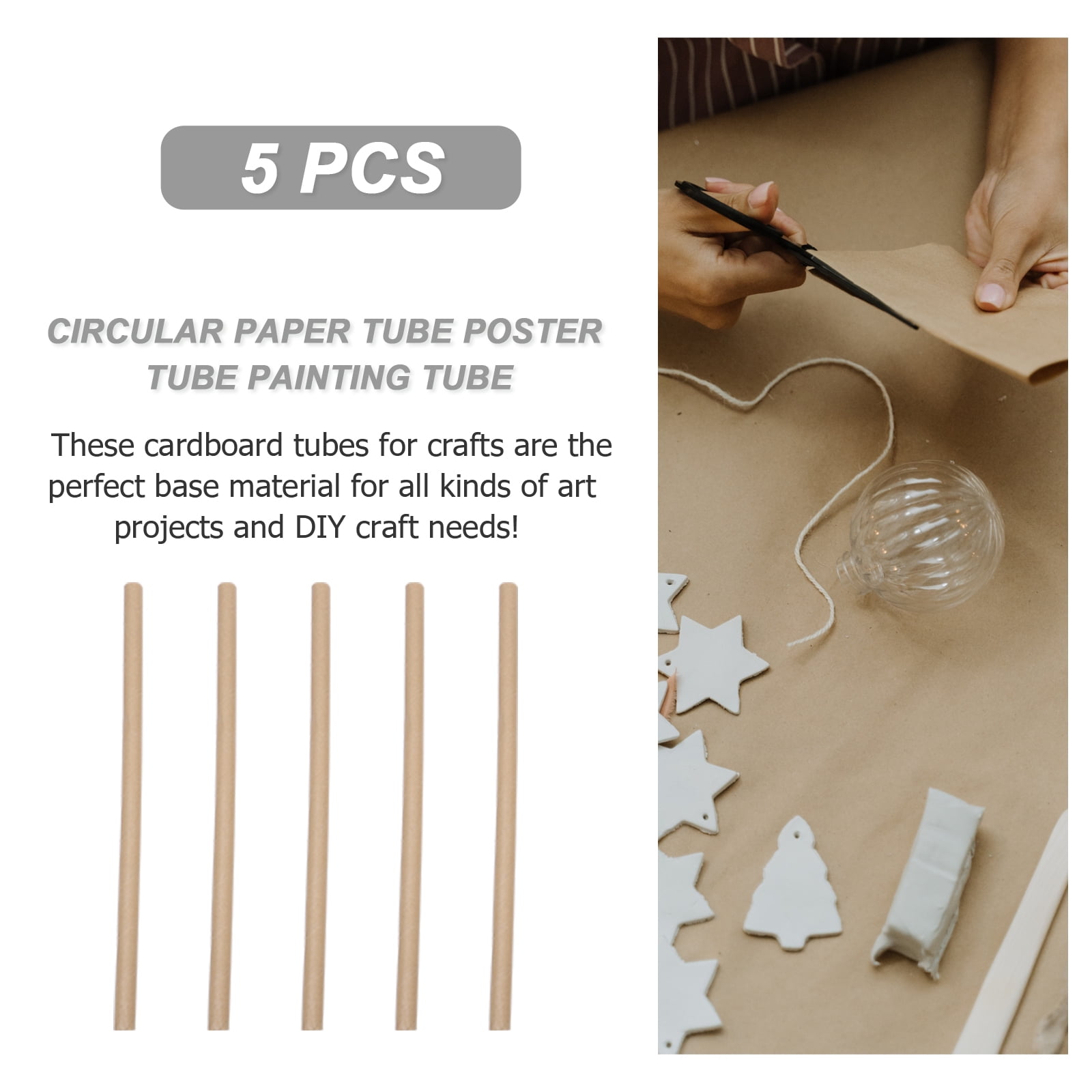 POPETPOP 5pcs Round Paper Tubes Paper Rolls Poster Tubes Cardboard ...