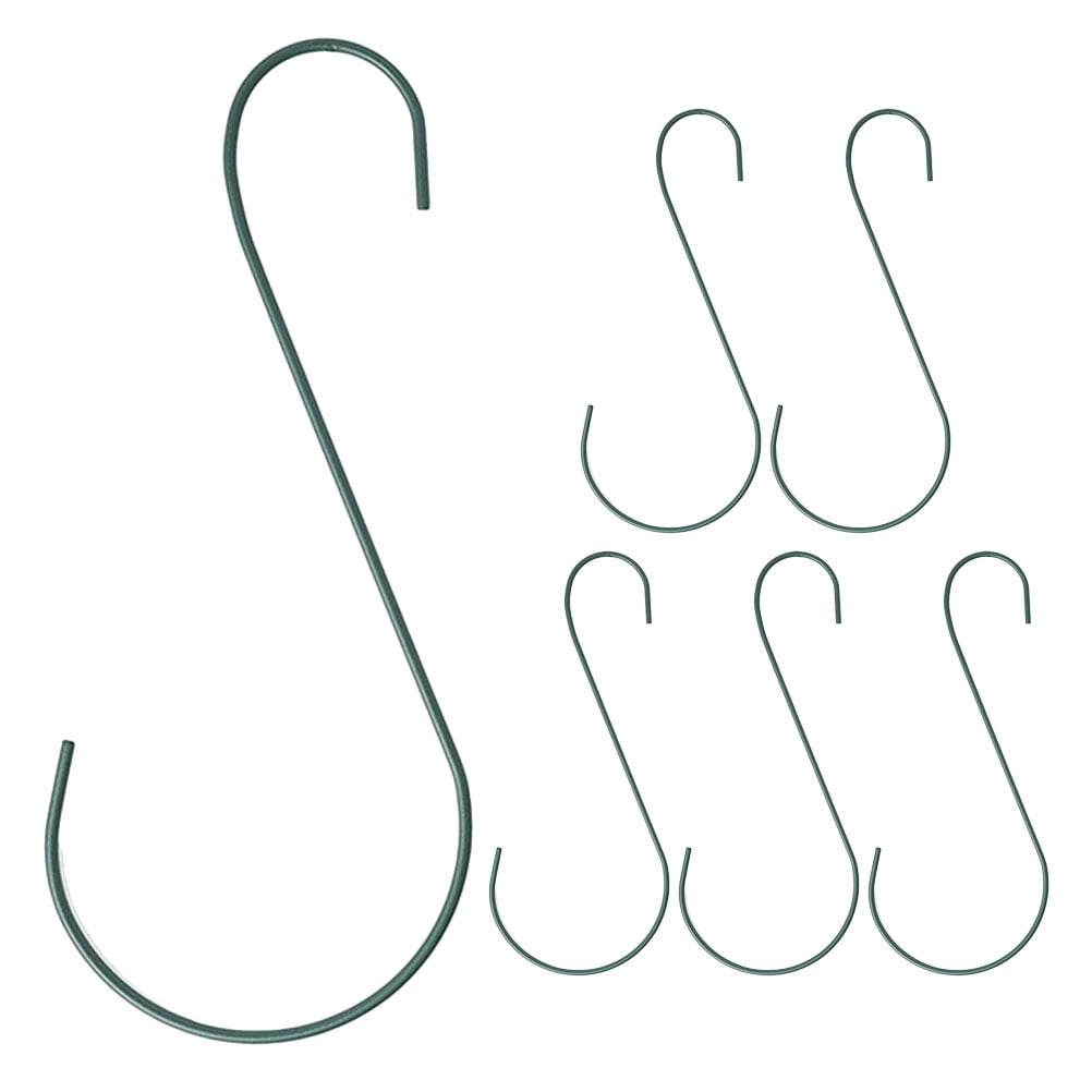 POPETPOP 6pcs Solid Hooks Bird Feeder Hooks S Shaped Garden Hanging ...