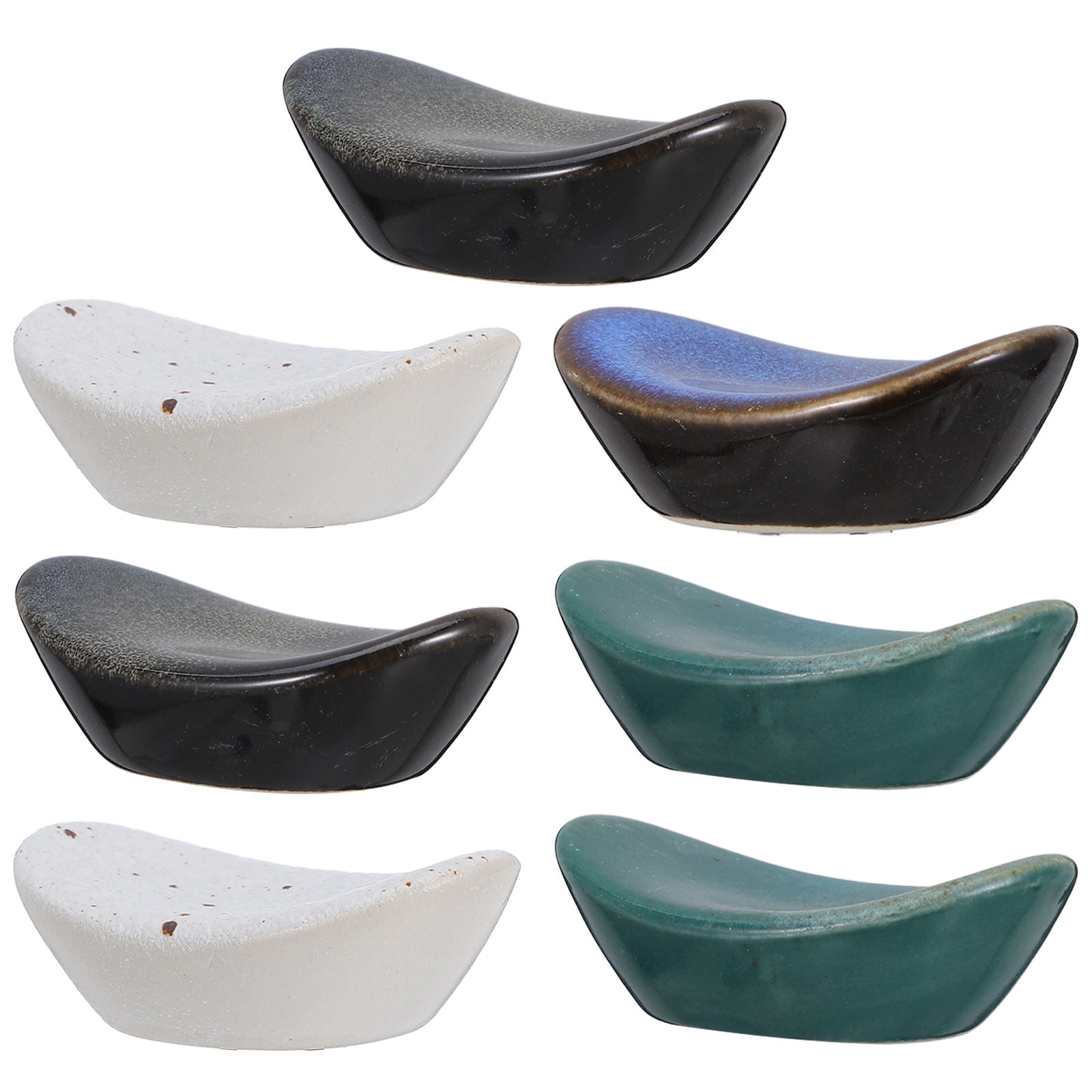 POPETPOP 7Pcs Ceramic Chopstick Holder Compact Rack for Chopsticks ...