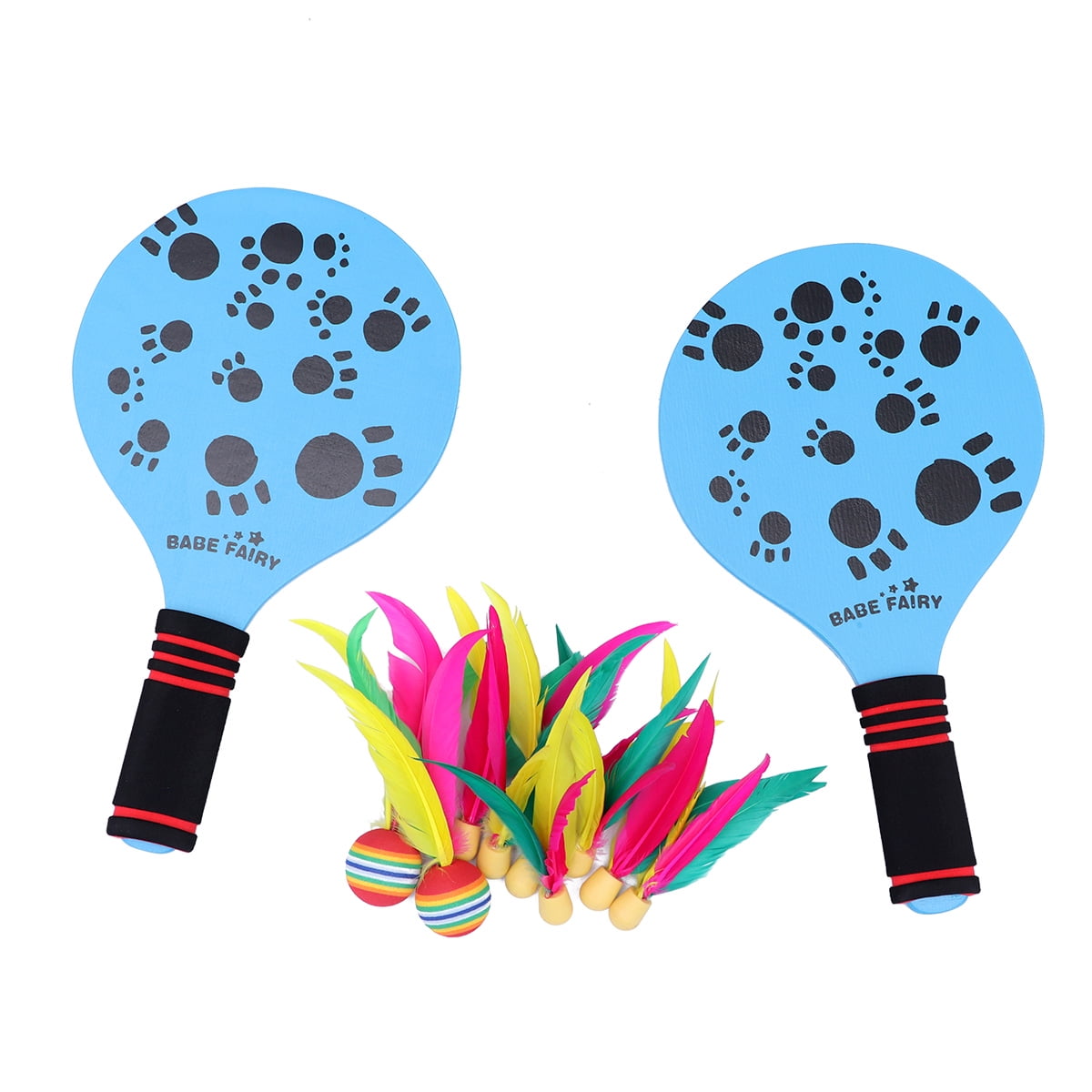 POPETPOP Beach Paddle Set Camping Gear Wooden Racket Beachball ...