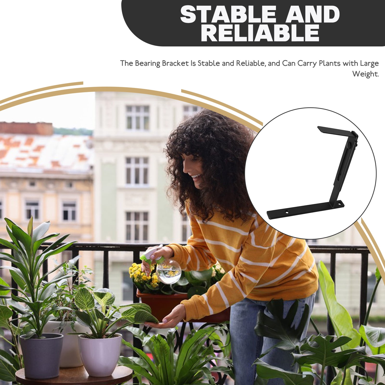 POPETPOP Bracket For Railing Planter Bracket Railing Planter Window Box ...