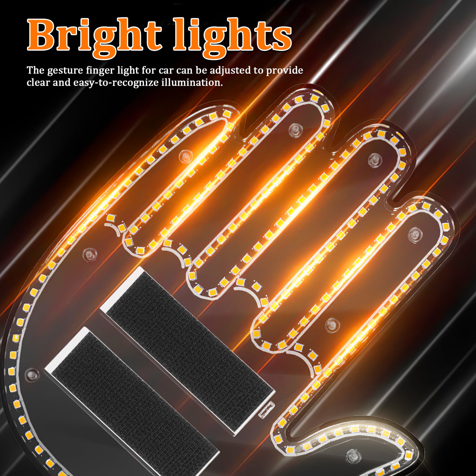 POPETPOP Car Lights Orange Plastic 1Pcs 6.1X5.1X0.9In - Walmart.com