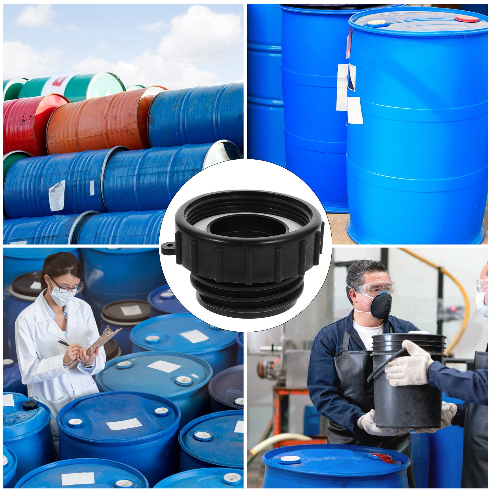 POPETPOP Ibc Tote Adapter 63mm Fine Thread To 60mm Coarse Thread Water ...