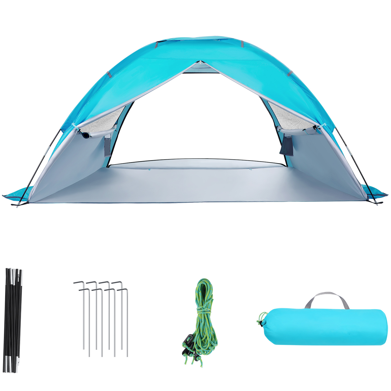 POPETPOP MOVTOTOP 2198C Double-door Large Folding Beach Tent Portable ...