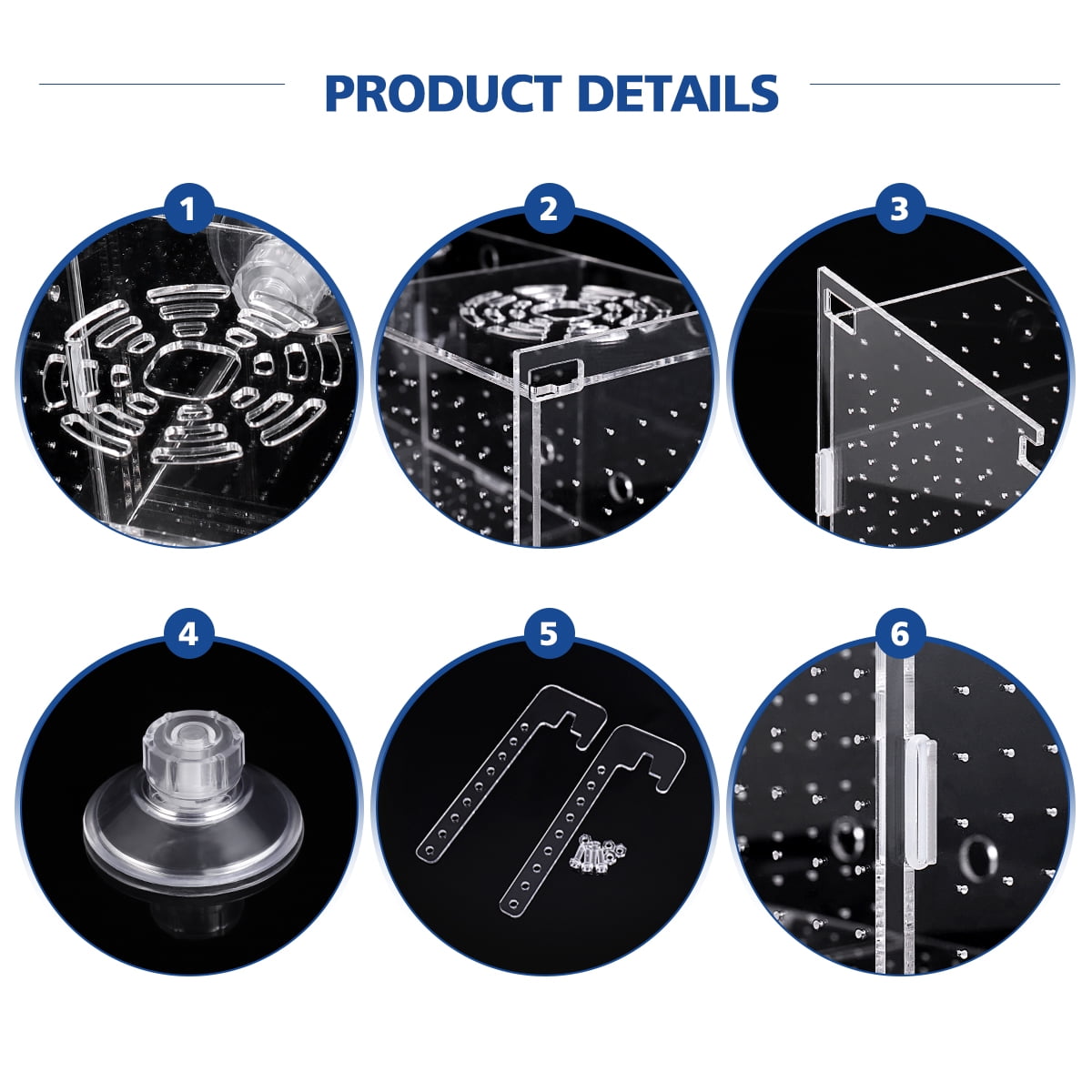 POPETPOP Transparent Acrylic Fish Breeding Tank Isolation Box Aquarium ...