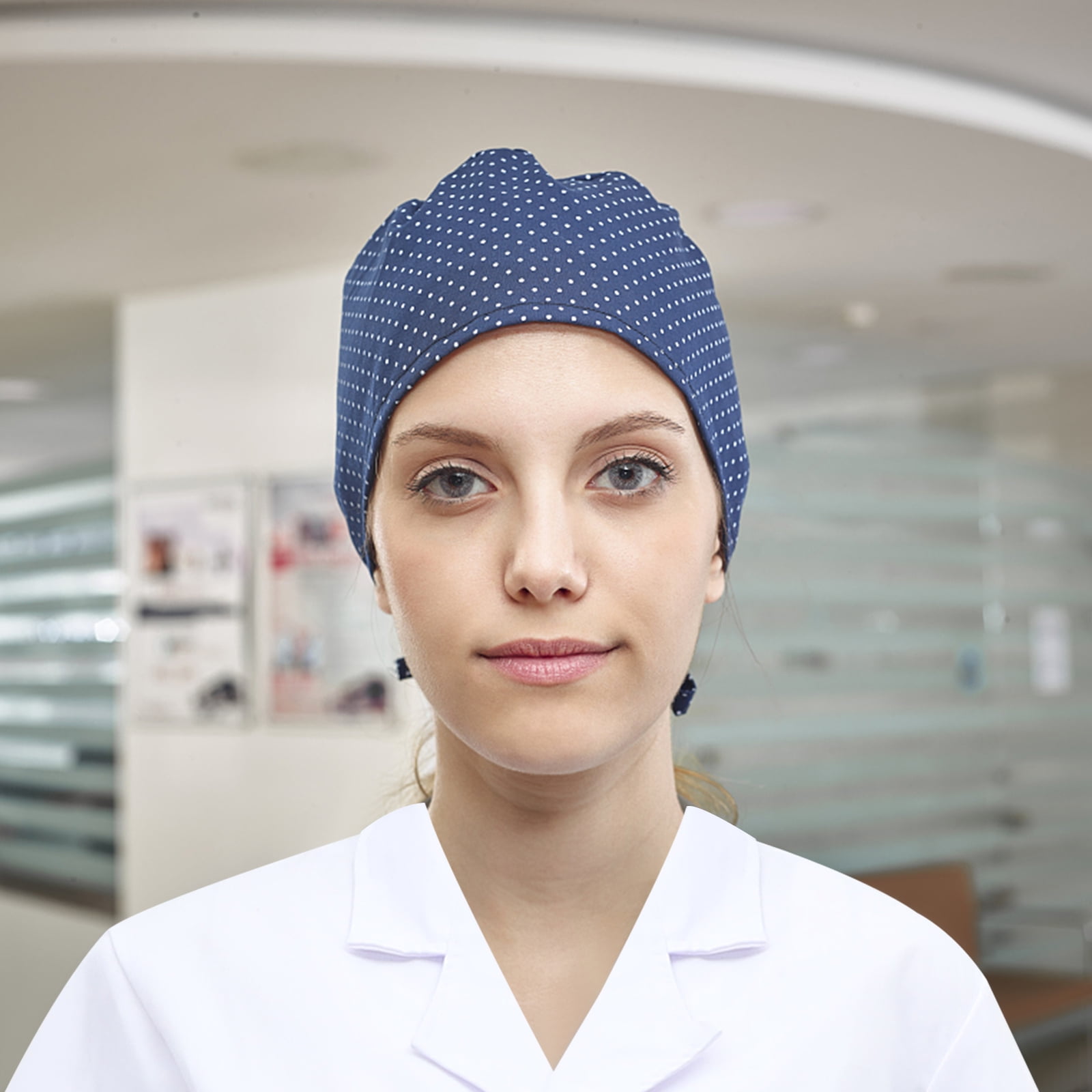 POPETPOP Women's Nurse Uniform Short Sleeve White Gown Medical Uniform ...