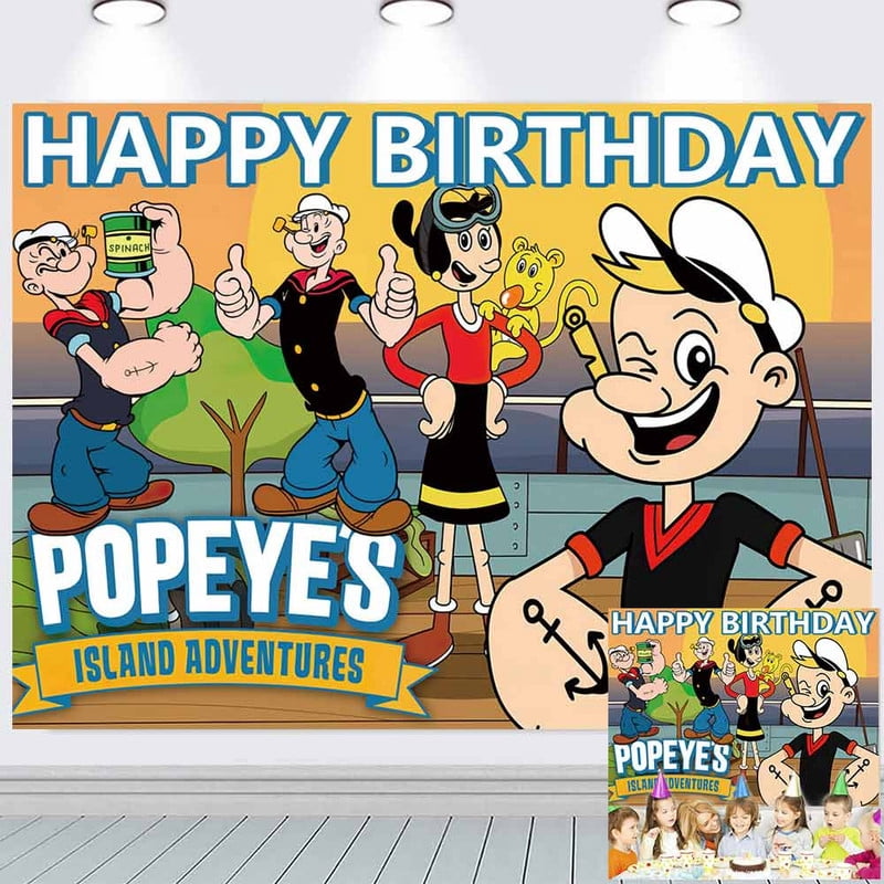 POPEYE Backdrop Banner Party Supplies Post Birthday Decorations ...
