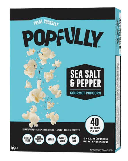 POPFULLY: Sea Salt and Pepper Microwave Popcorn, 8.46 oz - Walmart.com