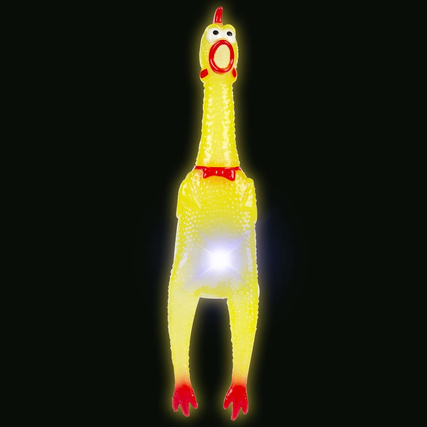 POPLAY 15 Inch Flashing Screaming Chicken, Large Rubber Chicken Dog Toy ...