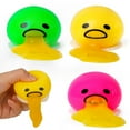POPLAY 3PCS Vomiting Egg Stress Ball, Puking Egg Yolk Balls Slime ...