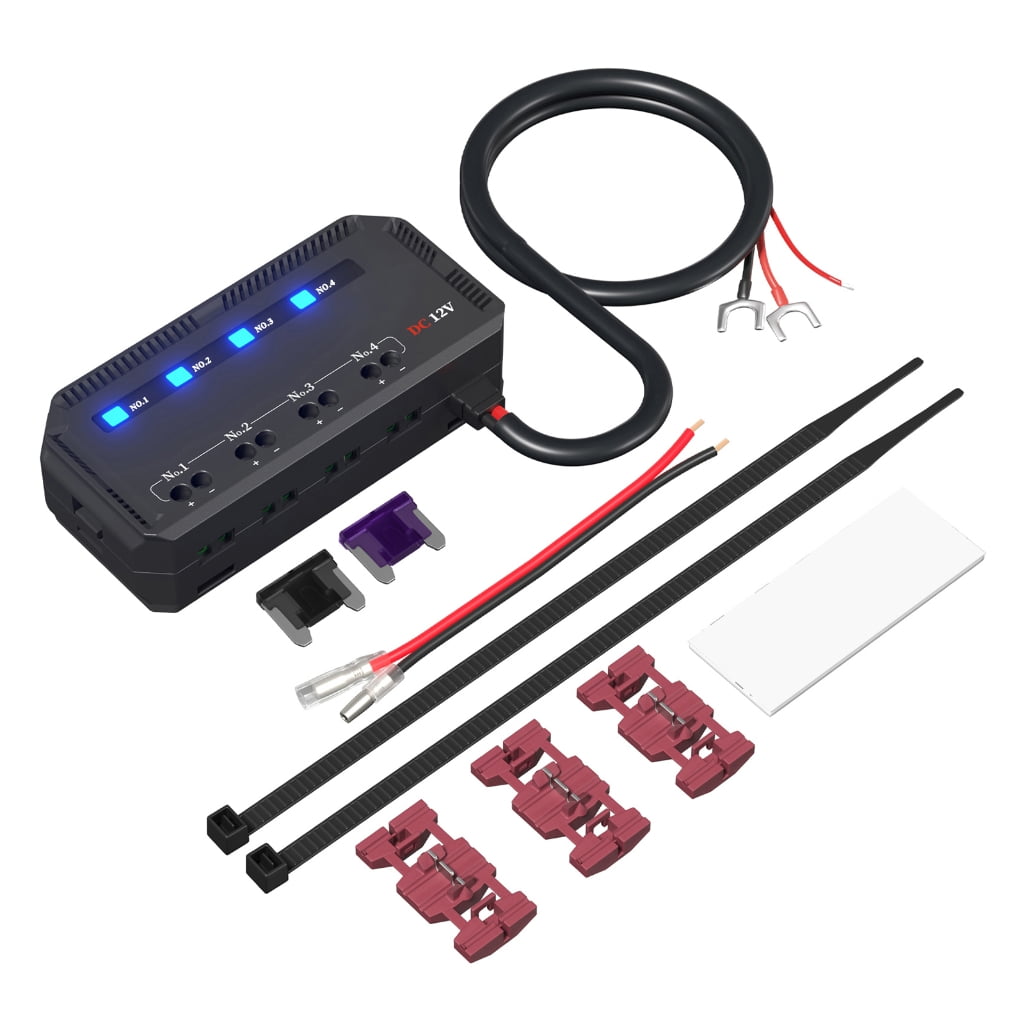 POPLIS 12V 4 Circuit 20A Fuse Box Holder Block Panel for Auto Car Boat ...