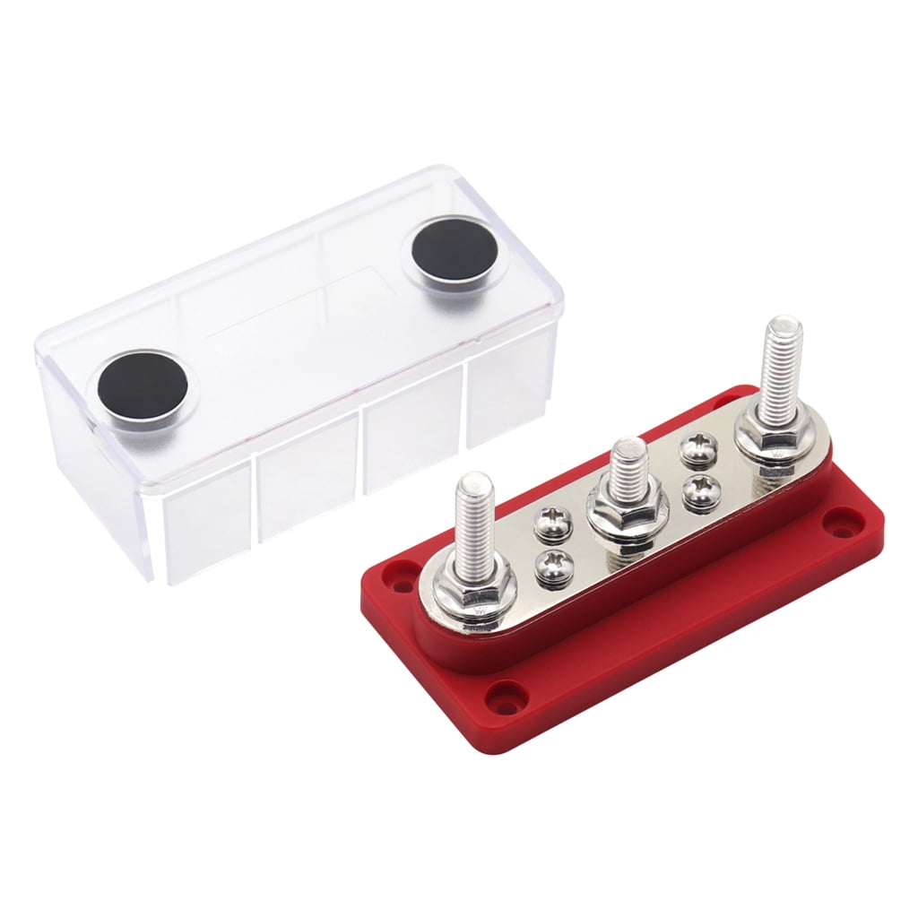 POPLIS 150A Negative Bus Bar 48V Distribution Block 3x 5/16" M8 ...
