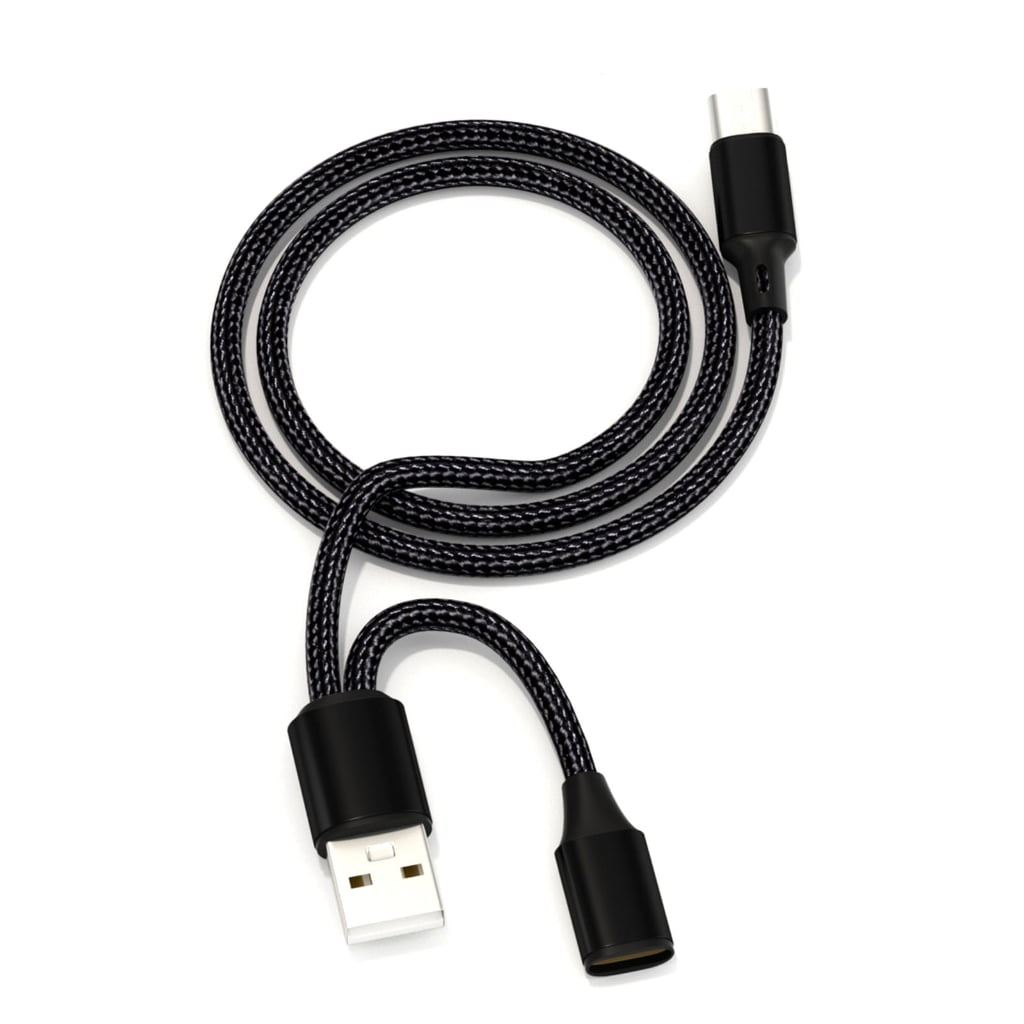 POPLIS 2 In 1 Data Cable USB Splitters Fast Charging Cable USB & Type C ...