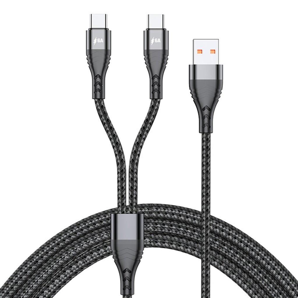 POPLIS 2 in 1 USB Type C Cable USB to Dual Type C Splitter Charging Cable USB C Cable - Walmart.com