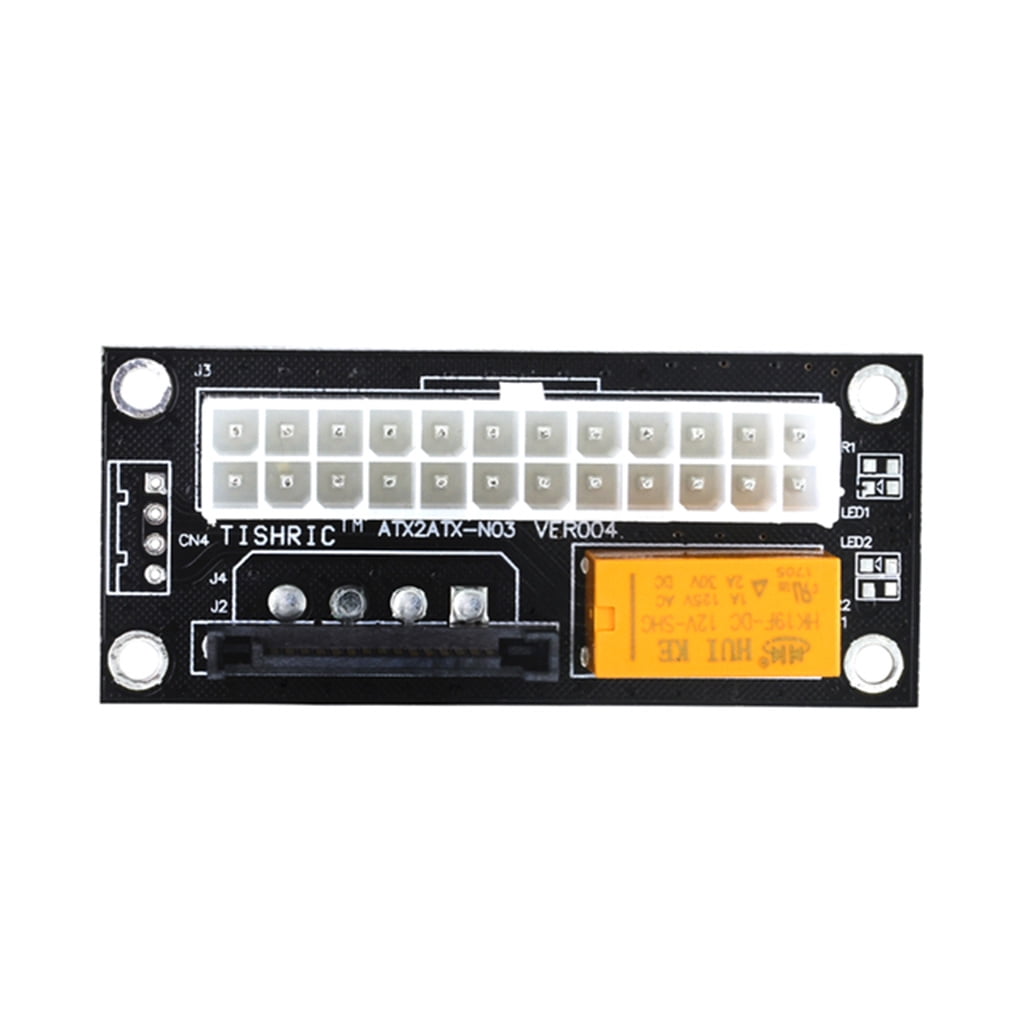POPLIS 4PIN/SATA Dual Power Supply Synchronous Starting Adapter Dual ...