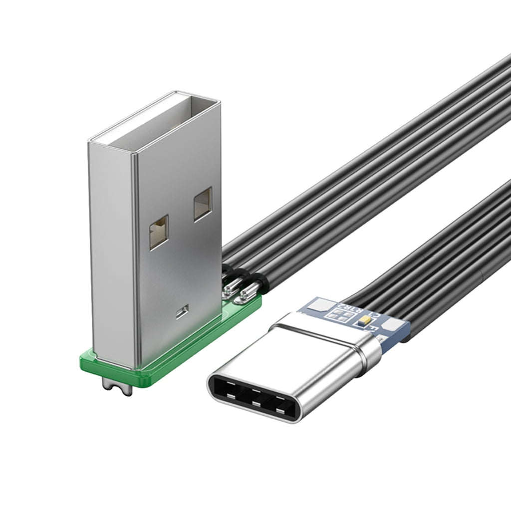 POPLIS 5-200cm Flat Cord Data Transfer Cord Charging Extention Wire USB ...