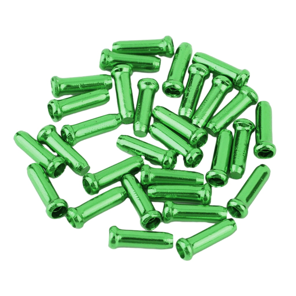 POPLIS 50 Pcs Aluminum Alloy Cable End Caps Road Bicycles Brake Shifter ...