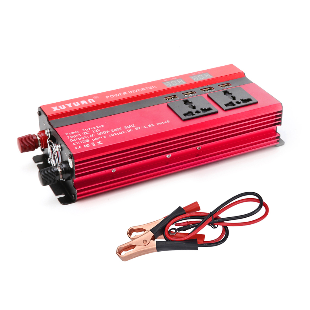 POPLIS 5000W US Solar Power Inverter Sine Wavy LED 4 USB DC12V To ...