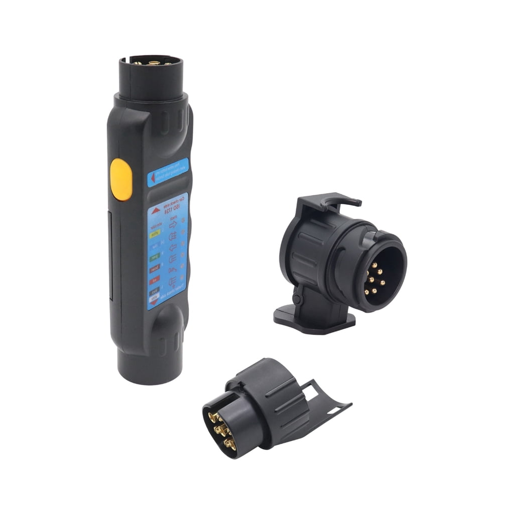 POPLIS 7-Way Trailer Wiring Tester 7-Pin Trailer Light Wire Circuit ...