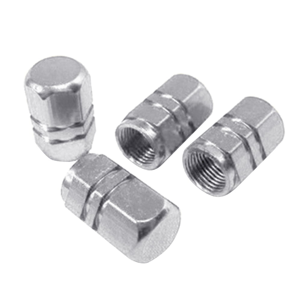 POPLIS Aluminum Wheel Valves Stem Caps Airtight Seal & Rusts Proof ...