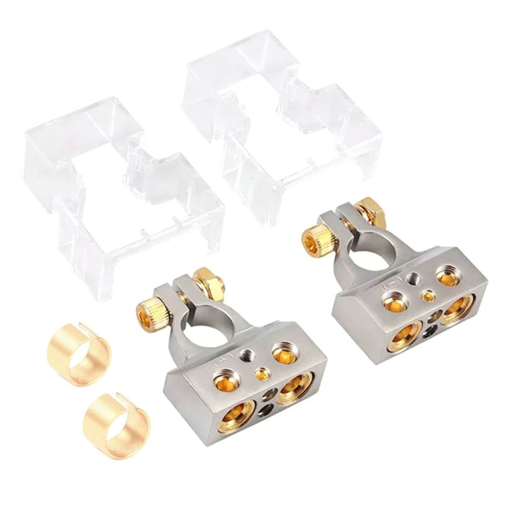 POPLIS Car Battery Terminal Clamp Post 1/0 2 4 8 GA AWG Gauge Positive ...