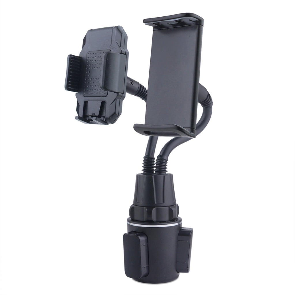 POPLIS Car Phone Flexible Dual Holder Mount Gooseneck for 2 Phones ...