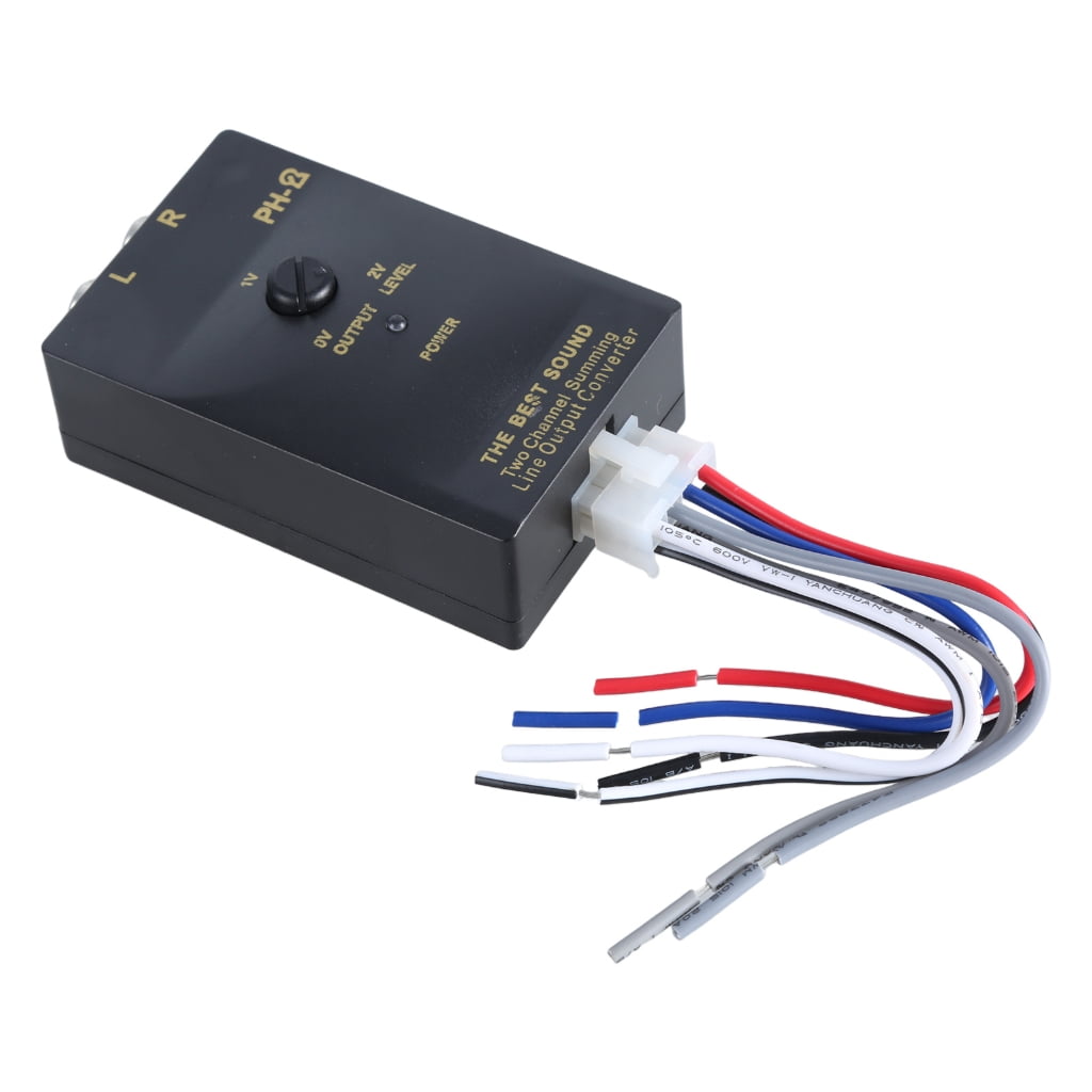 POPLIS Car Stereo High to Low Line Speaker Level Converter Cord Car ...