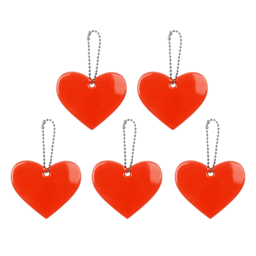 POPLIS Cute Heart Reflective Keychain Safety Reflective Tags Bag ...