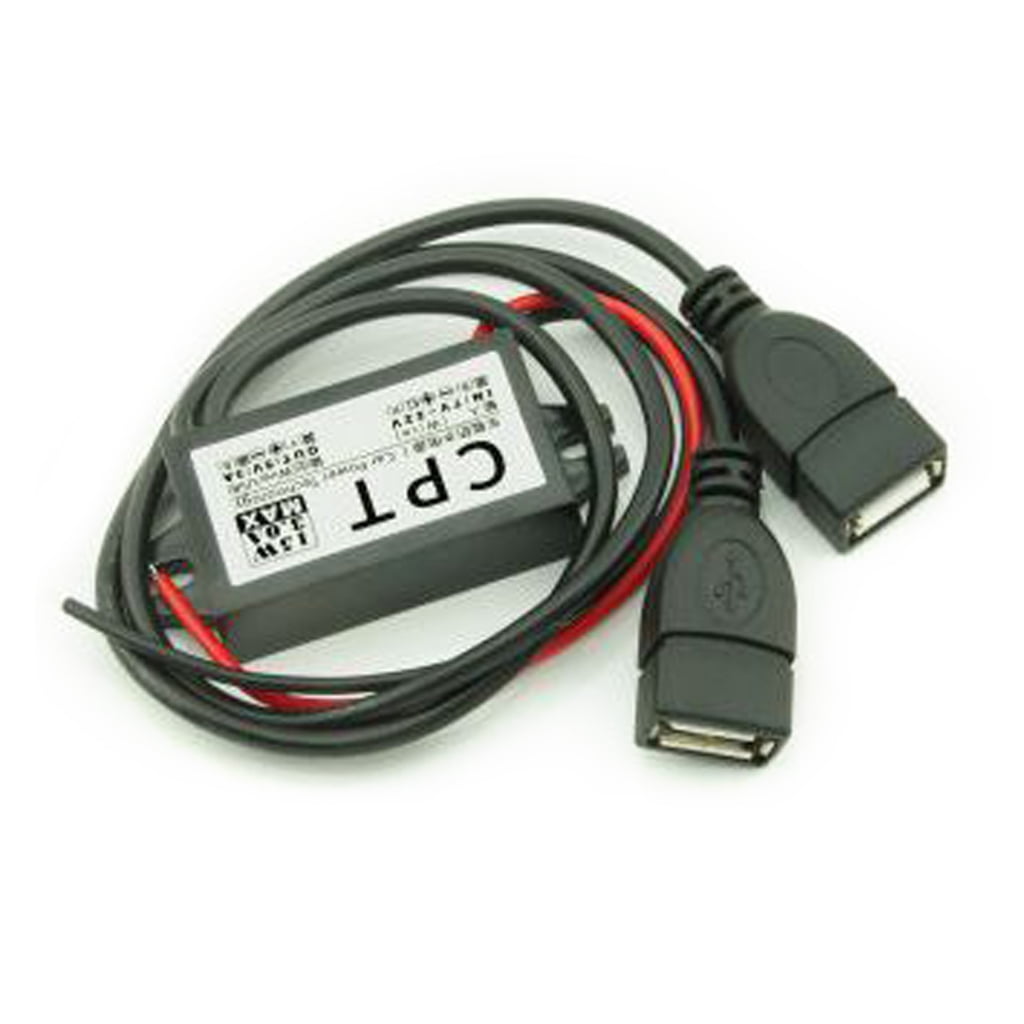 POPLIS Direct Current Converter 12V To 5V 3A Single/Double USB To Auto ...