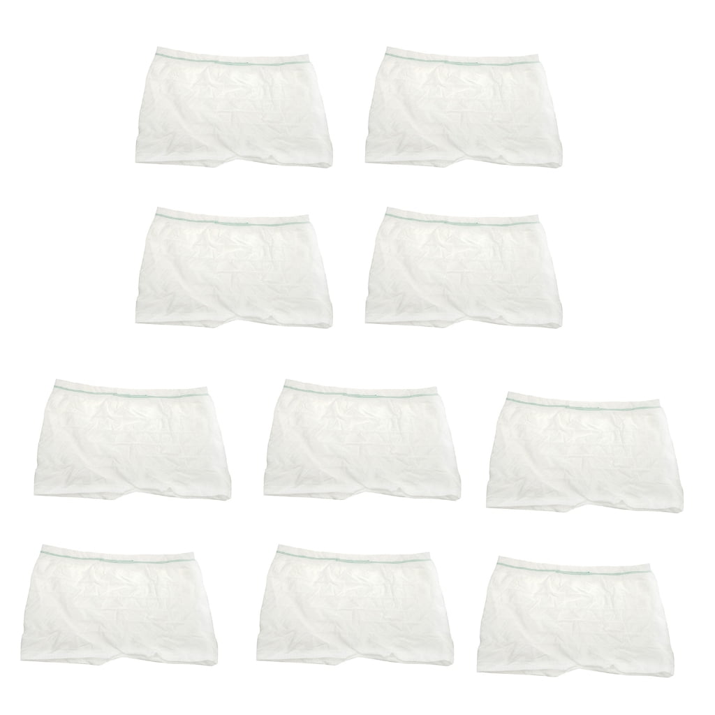 POPLIS Disposable Underpants 10 Pack Breathable Mesh Boxer Briefs for ...
