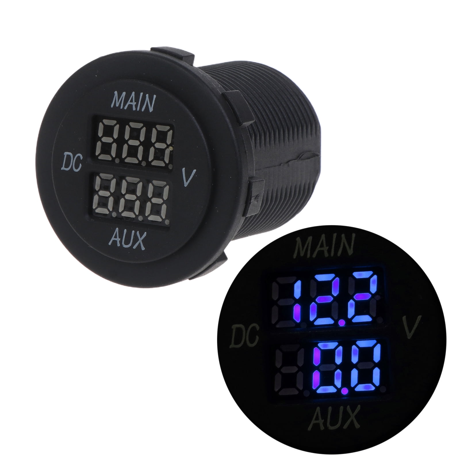 POPLIS LED Digital Double Voltmeter Voltage Monitor Car Digital Voltage Display 10-60V - Walmart.com