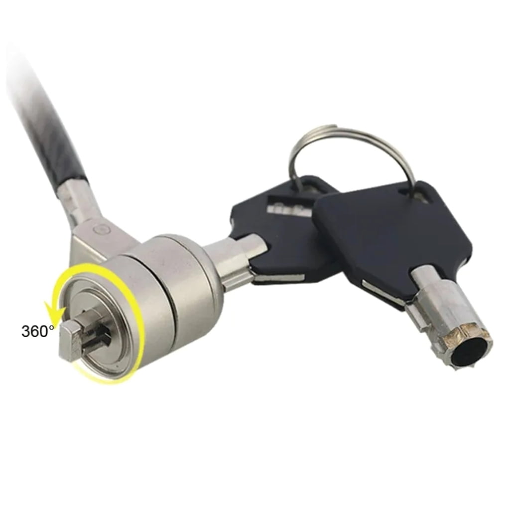 POPLIS Laptop Cable Lock Sturdy Lock for 6x2.5mm Hole Notebook Metal ...