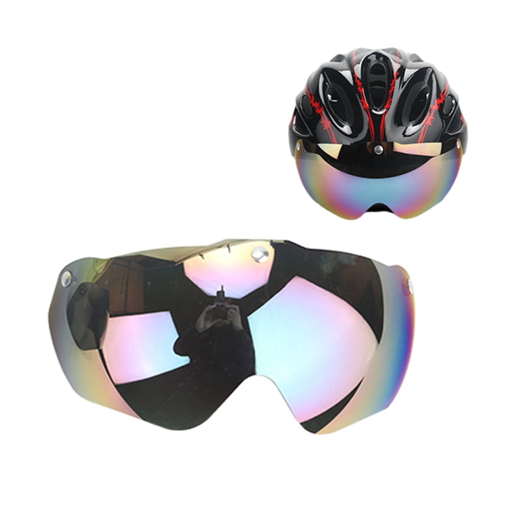 POPLIS Magnetic Bike Helmet Goggles Sun Visors Windshield Cycling ...