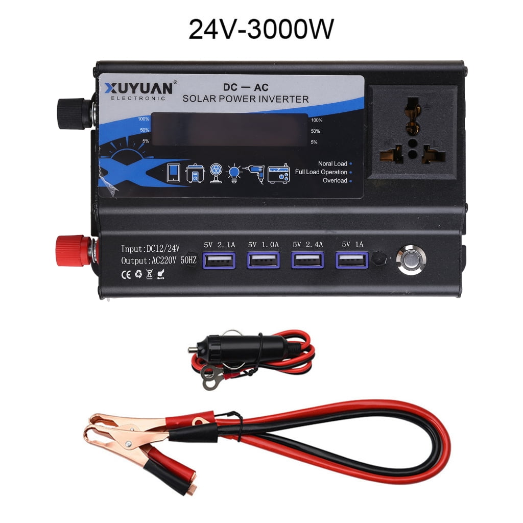POPLIS Modified Sine Wave Inverter Power 12/24V Inverter LED Display ...