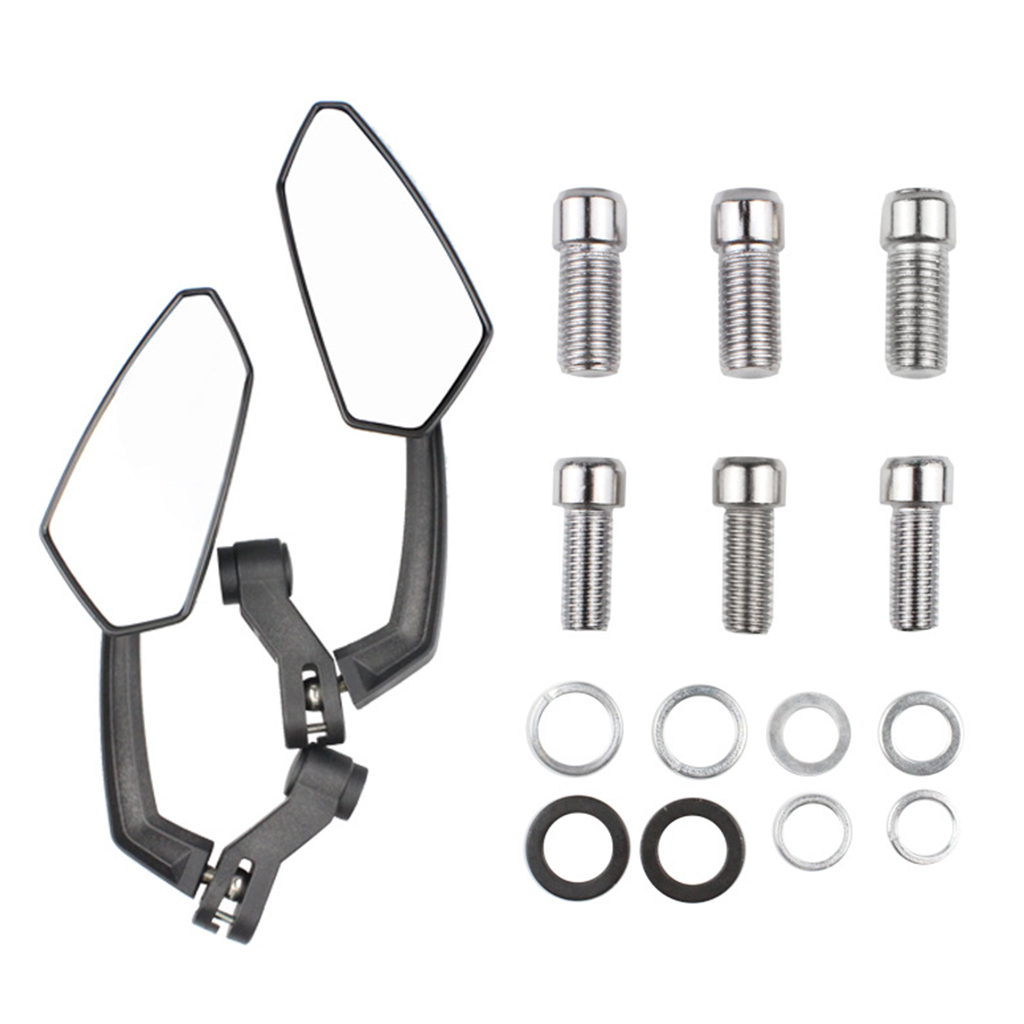 POPLIS Motorcycle Handlebar End Mirrors Side Reflectors Rear View ...