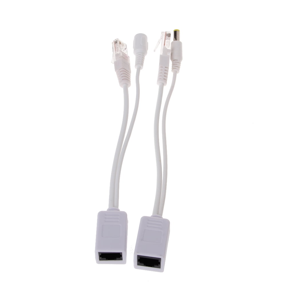 POPLIS RJ45 Injector POE Splitter Adapter Cable Kit Passive Power Over ...