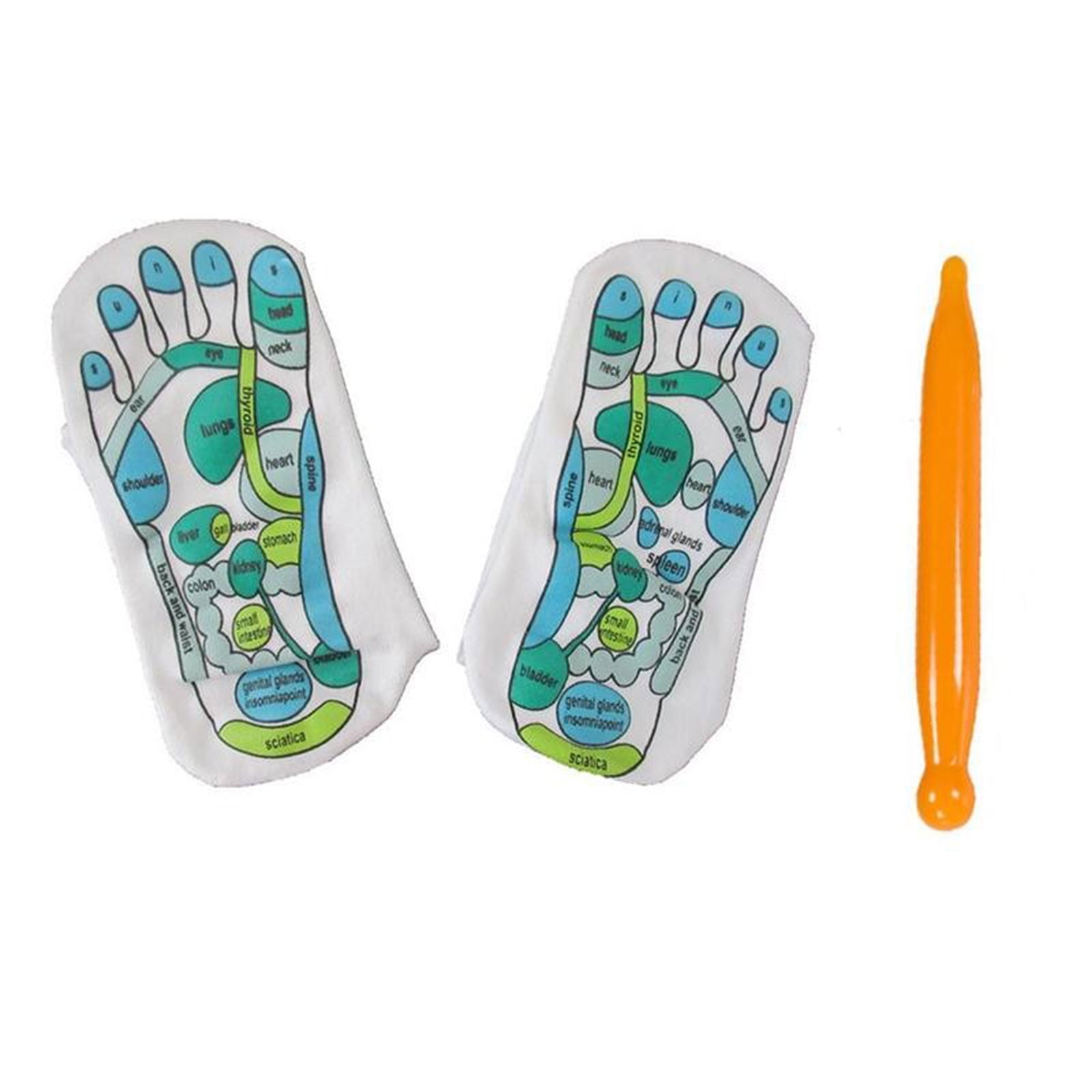 POPLIS Reflexology Socks Foot Massage Feet Pressure Point Chart ...