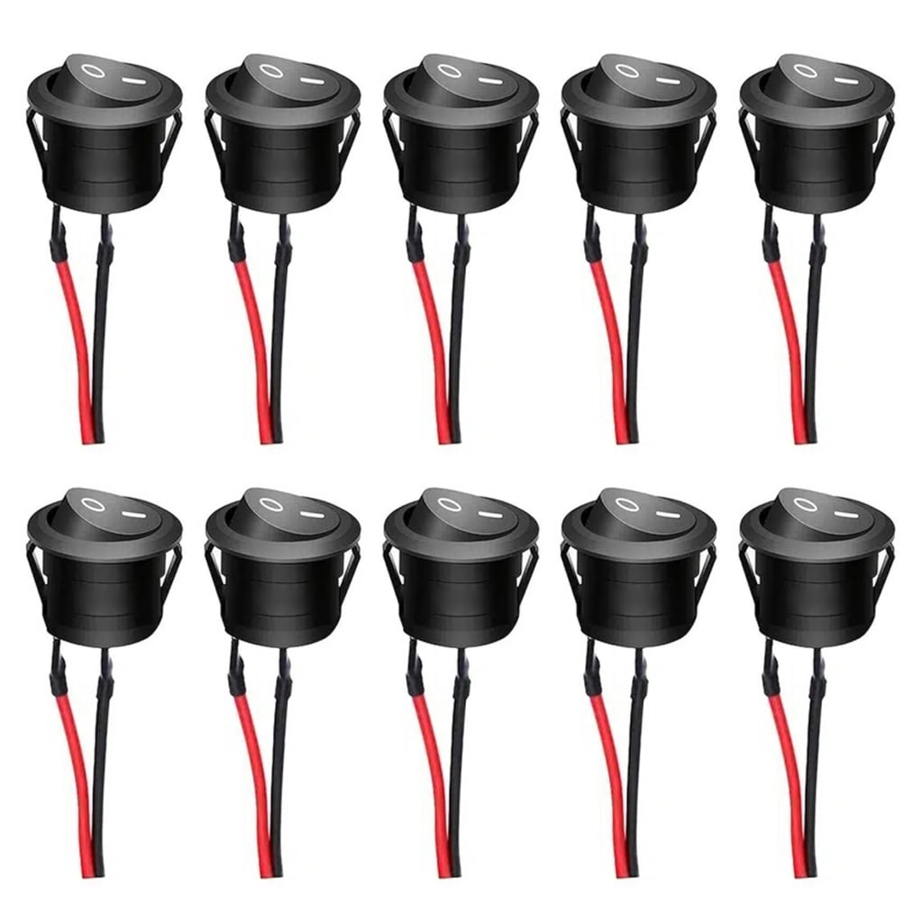 POPLIS Round Toggle Switch 12V Car Truck Rockers On-Offs Control ...