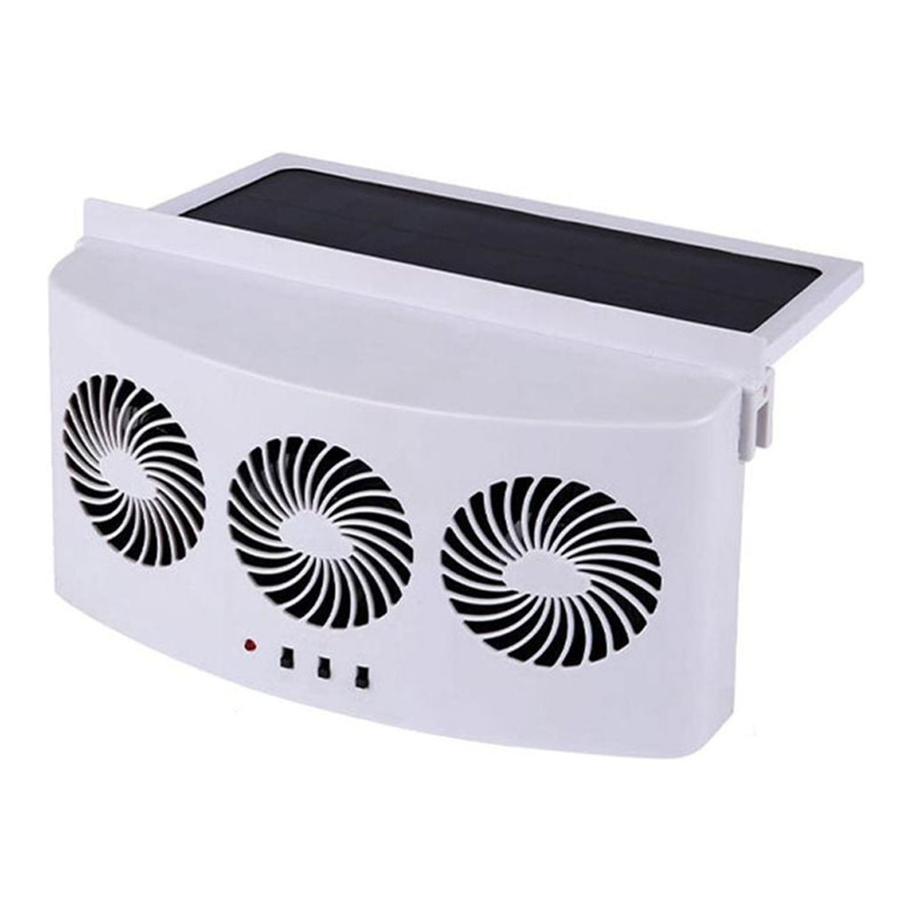 POPLIS Solar Powered Fan Energy Saving Window Exhaust Fan Air ...