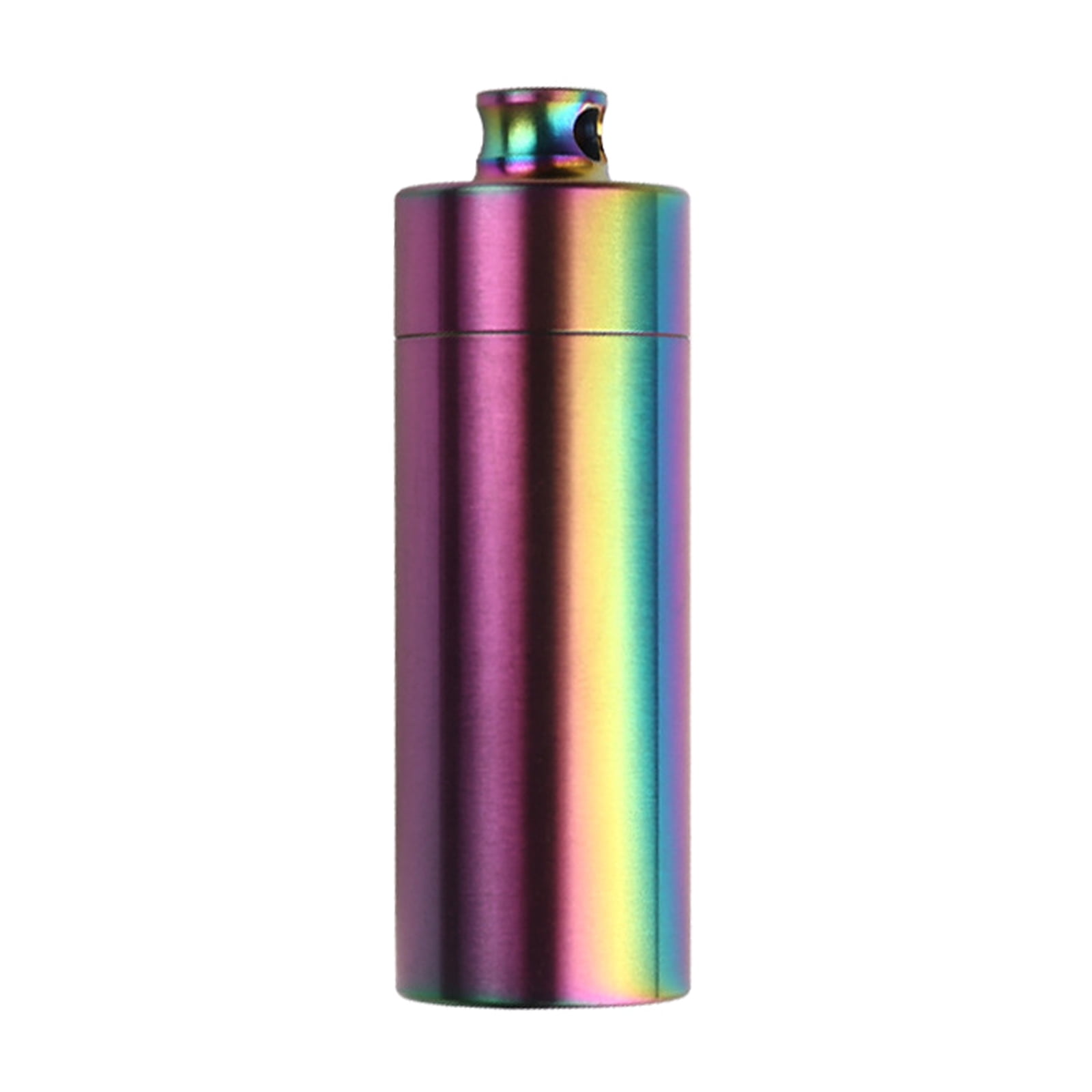 POPLIS Stainless Steel Tablet Container Travel for Pill Box Keyring for ...