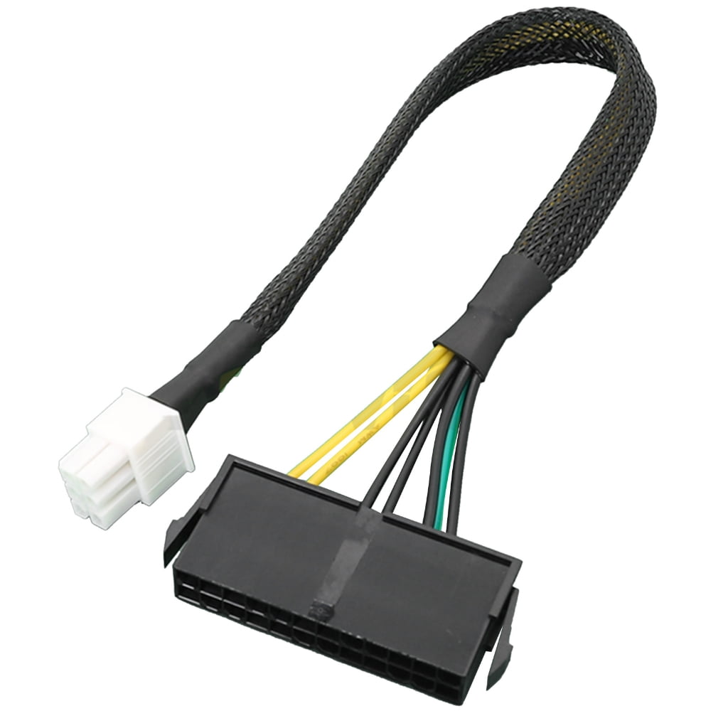 POPLIS Standard 24 Pin Female to 6Pin Male Computer Power Cord ATX ...