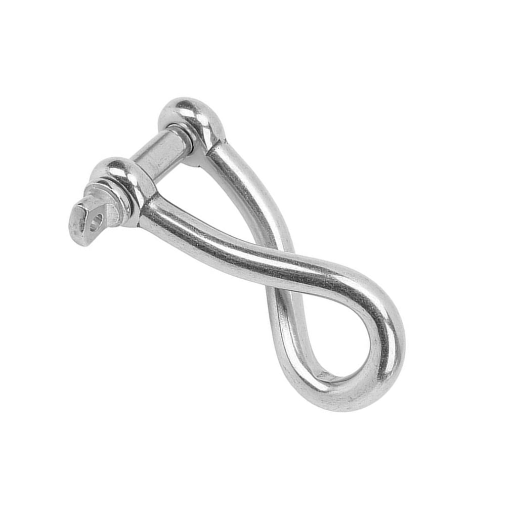 POPLIS Twisted Shackle Heavy Duty Shackle for Sailing Stainless Twist ...