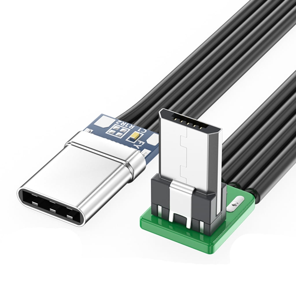 POPLIS TypeC MicroUSB2.0 Ribbon Cable Flat Flexible FPC TypeC MicroUSB 90 Degree - Walmart.com