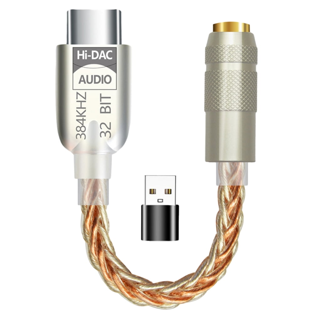 POPLIS USB C DAC 32bit 384KHz USB C to 3.5mm Adapter with ALC5686 Chip ...