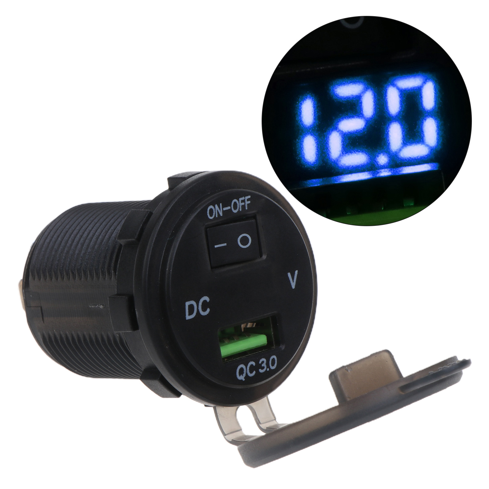 POPLIS Universal 12v USB Car Charger Socket for QC 3.0 USB Charger ...